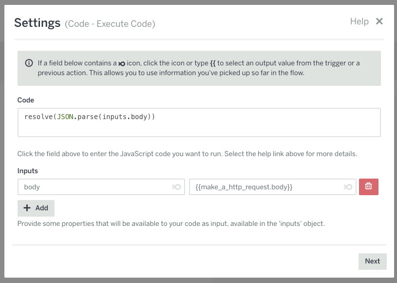 Parsing JSON Response From API body To Receive Variable ions 